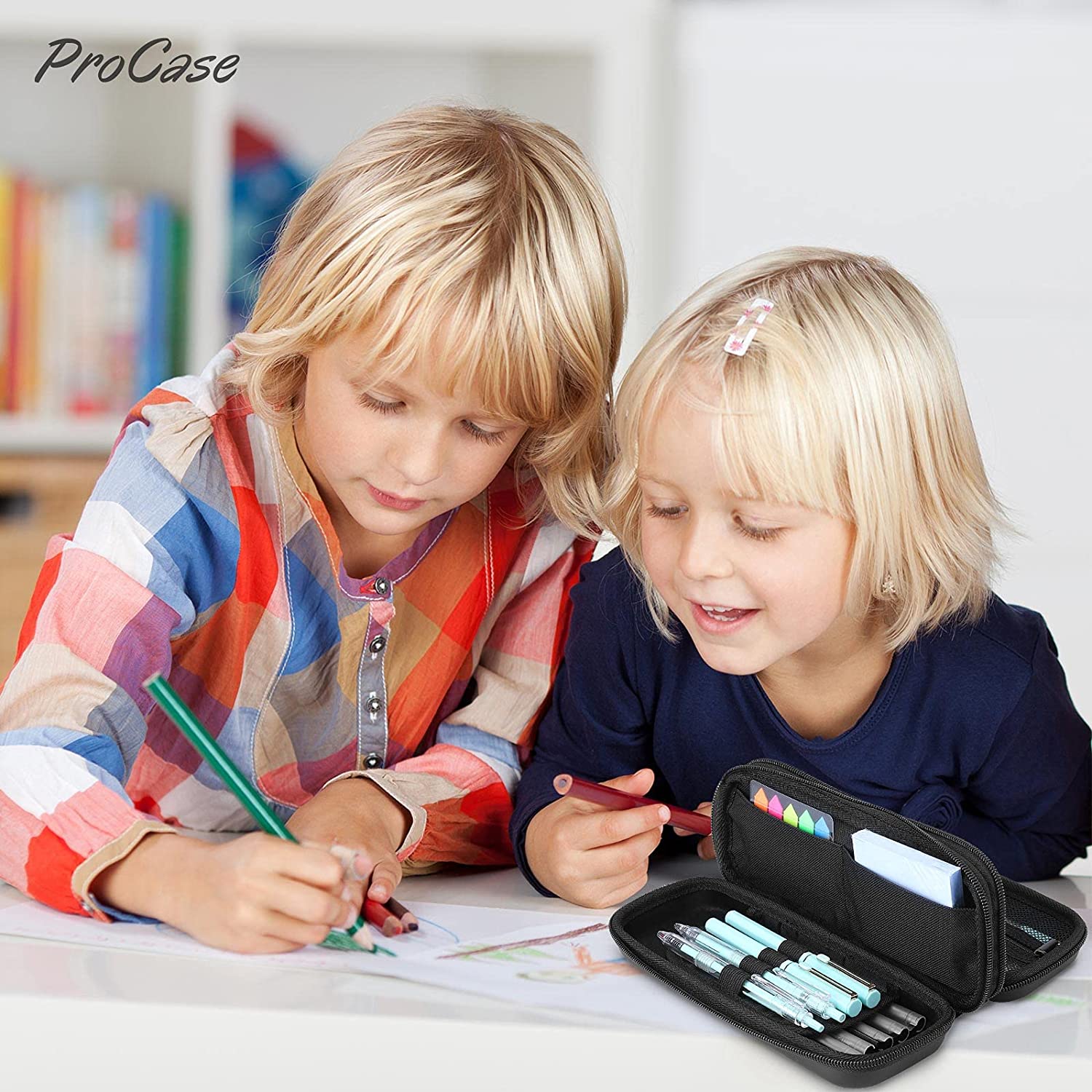 2 Layer Large Capacity EVA Zipper Pencil Box | ProCase – Procase